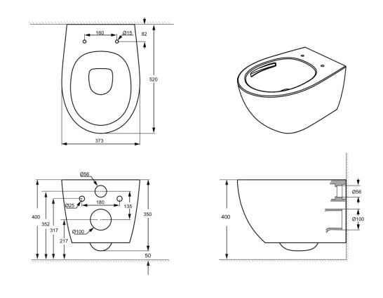 TORNADO WALL HUNG WC WITH SLIM SOFT-CLOSE SEAT – GMCA LTD