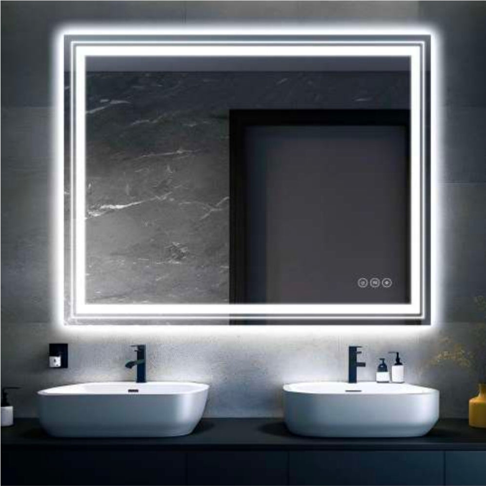 VIENNA WITH FRONT & BACKGROUND LED 60X80CM W/OUT MAGNIFYING MIRROR ...